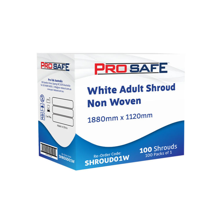 ProSafe Non Woven White Adult Shroud | Austar Packaging Medical